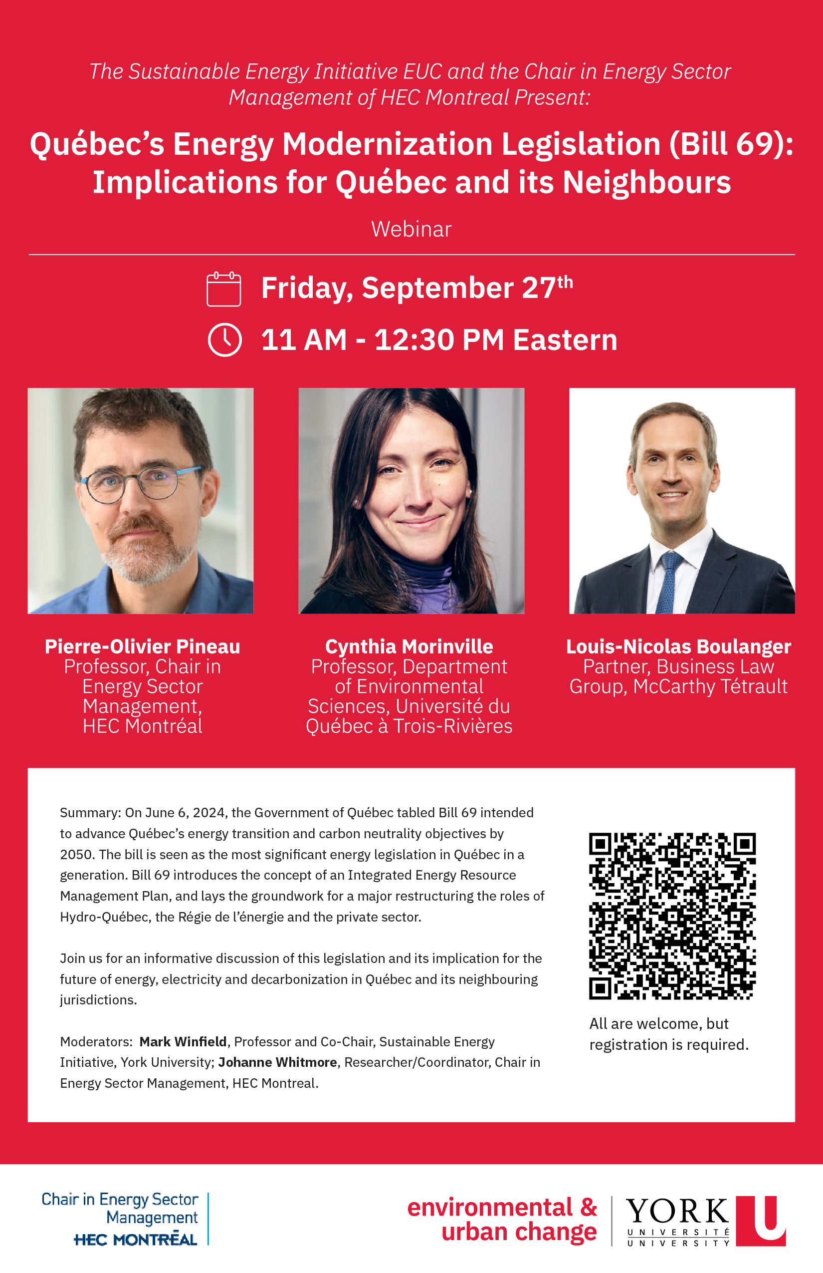 Webinar - Québec’s Energy Modernization Legislation (Bill 69 ...